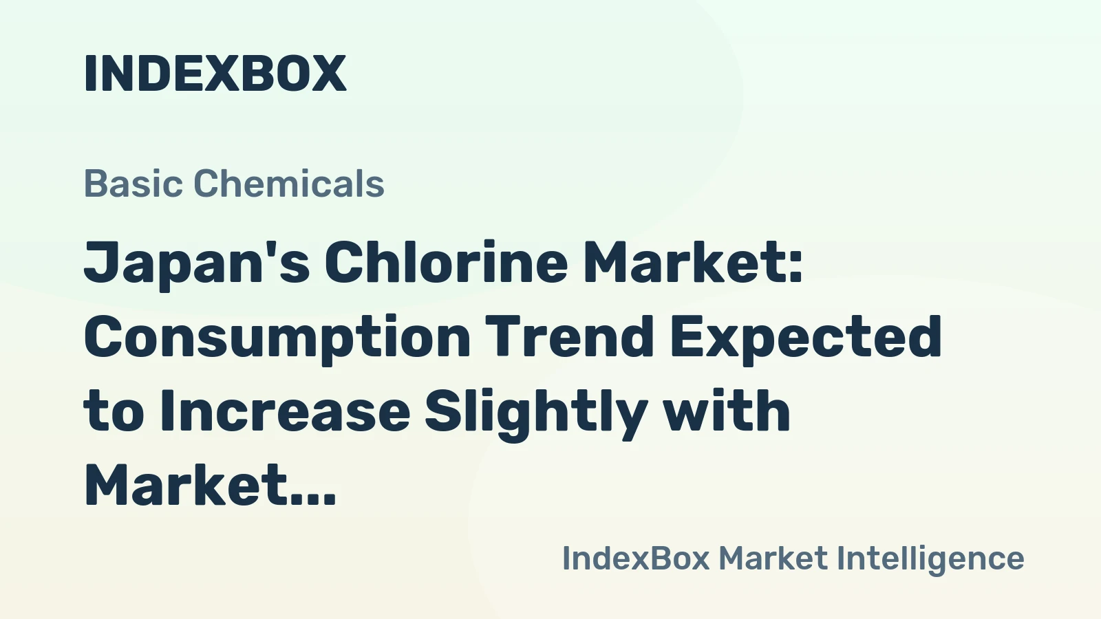 Japan's Chlorine Market: Consumption Trend Expected to Increase Slightly with Market Volume Reaching 744K Tons and Value at $10.3B by 2035