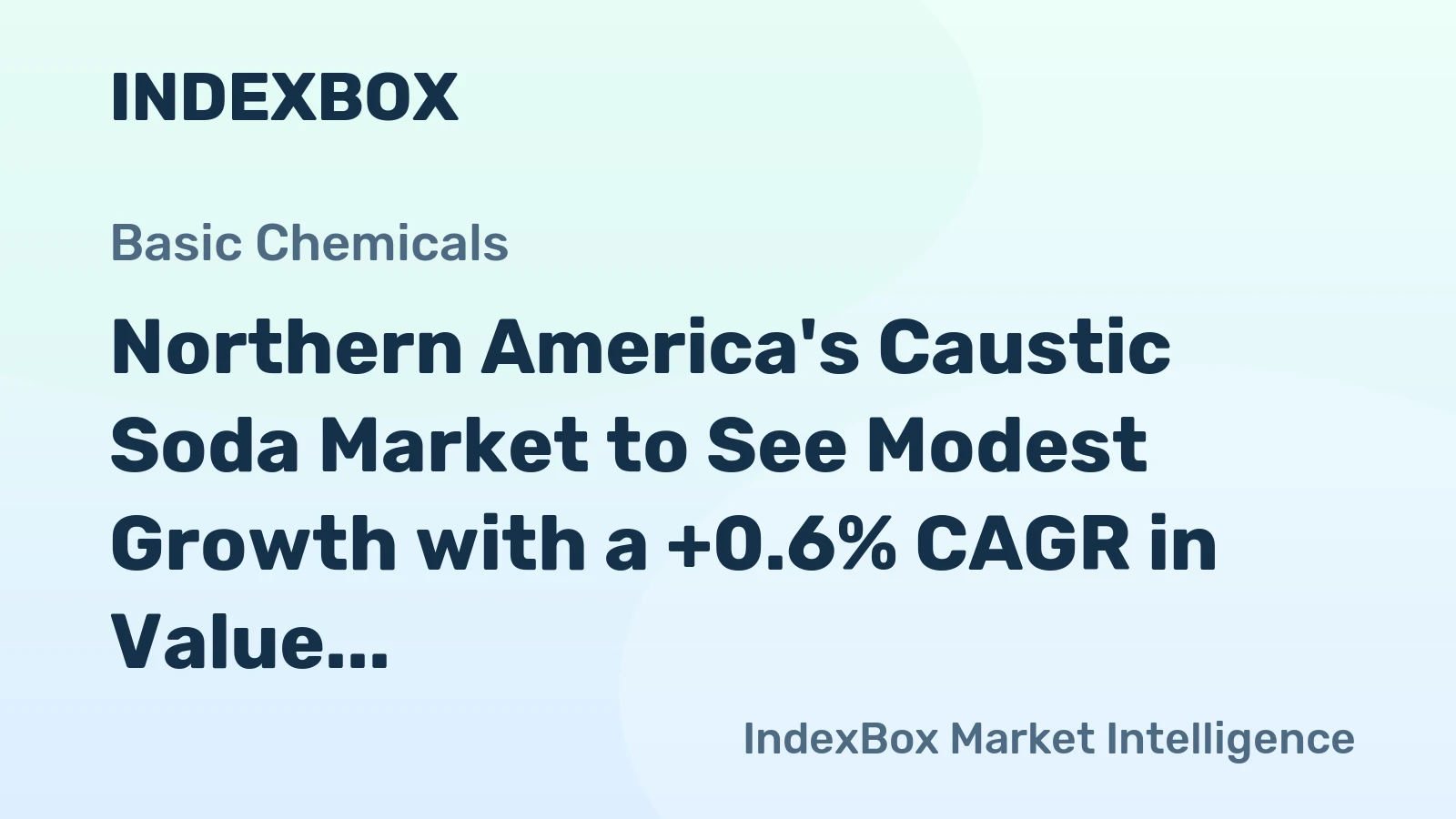 Northern America's Caustic Soda Market to See Modest Growth with a +0.6% CAGR in Value