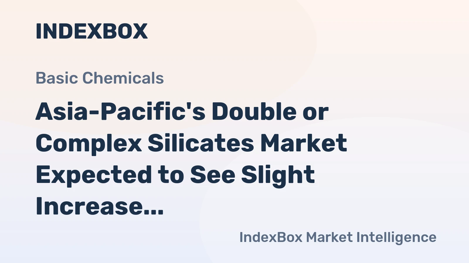 Asia-Pacific's Double or Complex Silicates Market Expected to See Slight Increase in Volume, Reaching 1M Tons by 2035