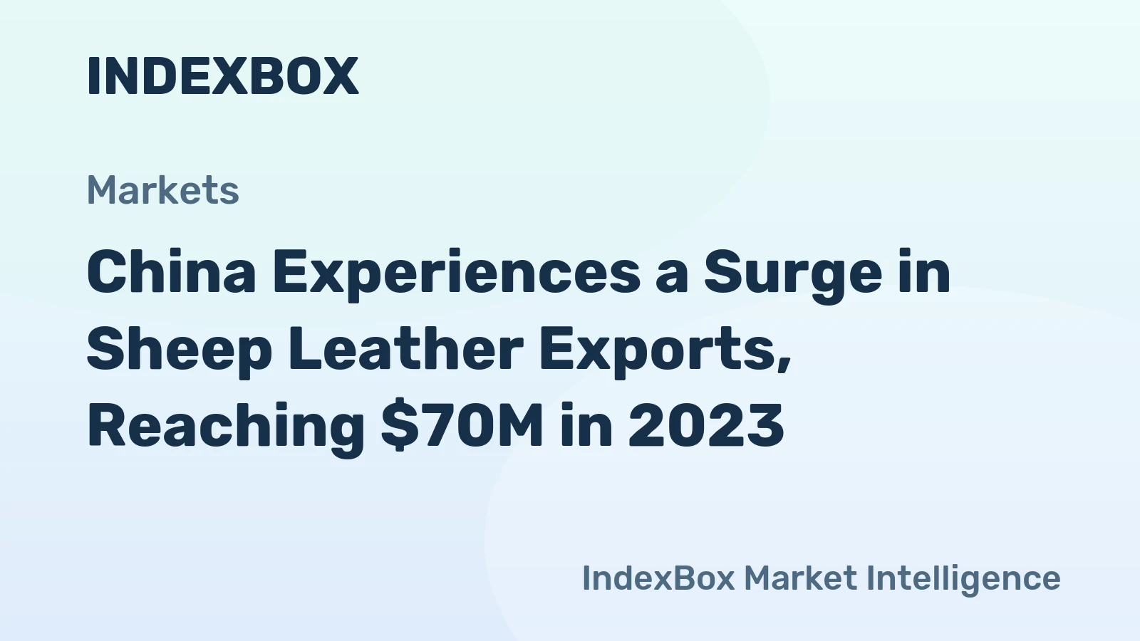 China Experiences a Surge in Sheep Leather Exports, Reaching $70M in 2023