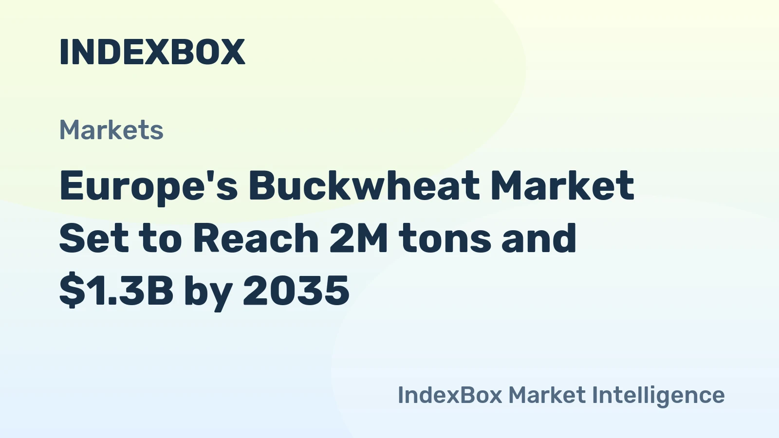 Europe's Buckwheat Market Set to Reach 2M tons and $1.3B by 2035