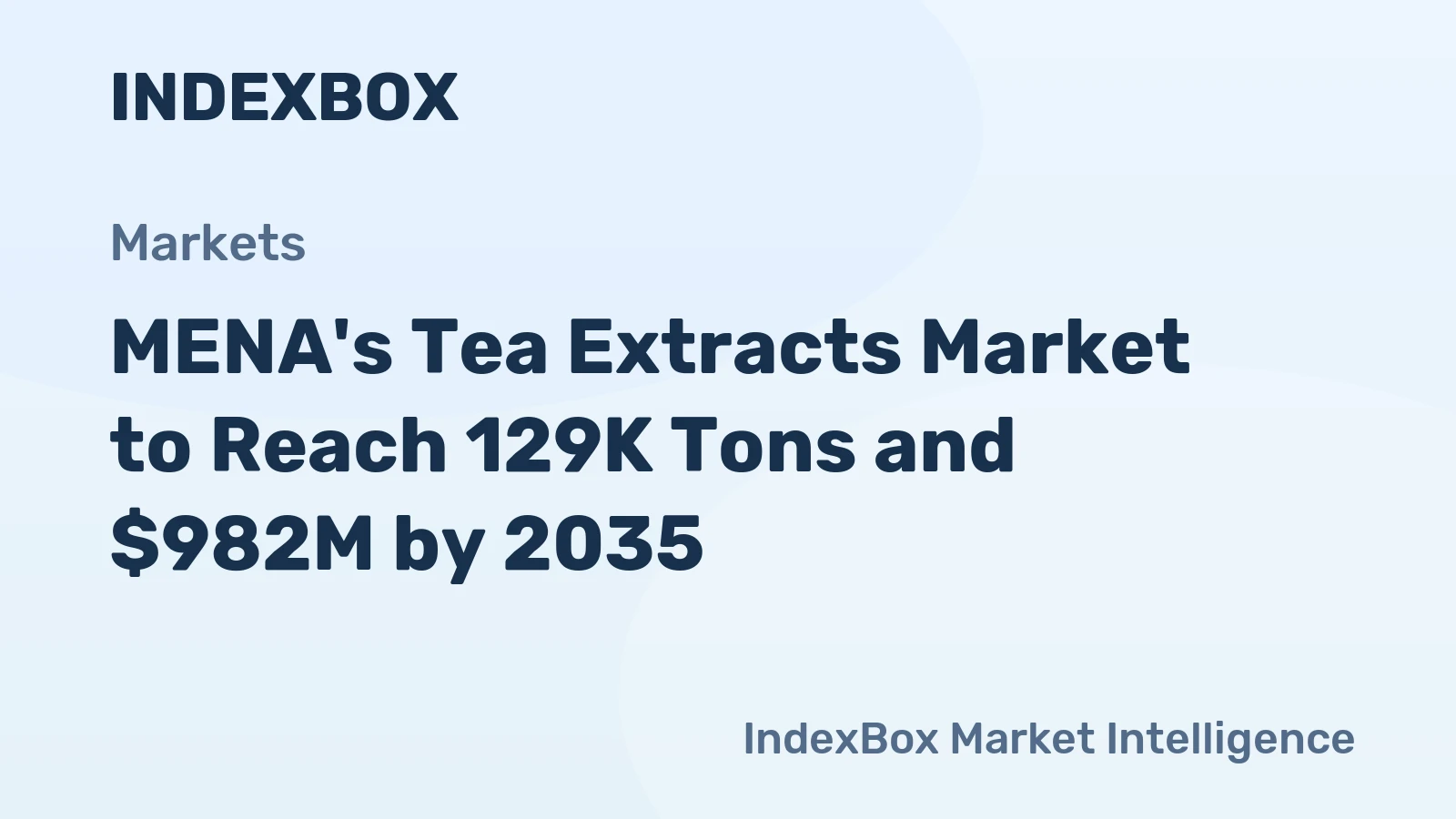 MENA's Tea Extracts Market to Reach 129K Tons and $982M by 2035