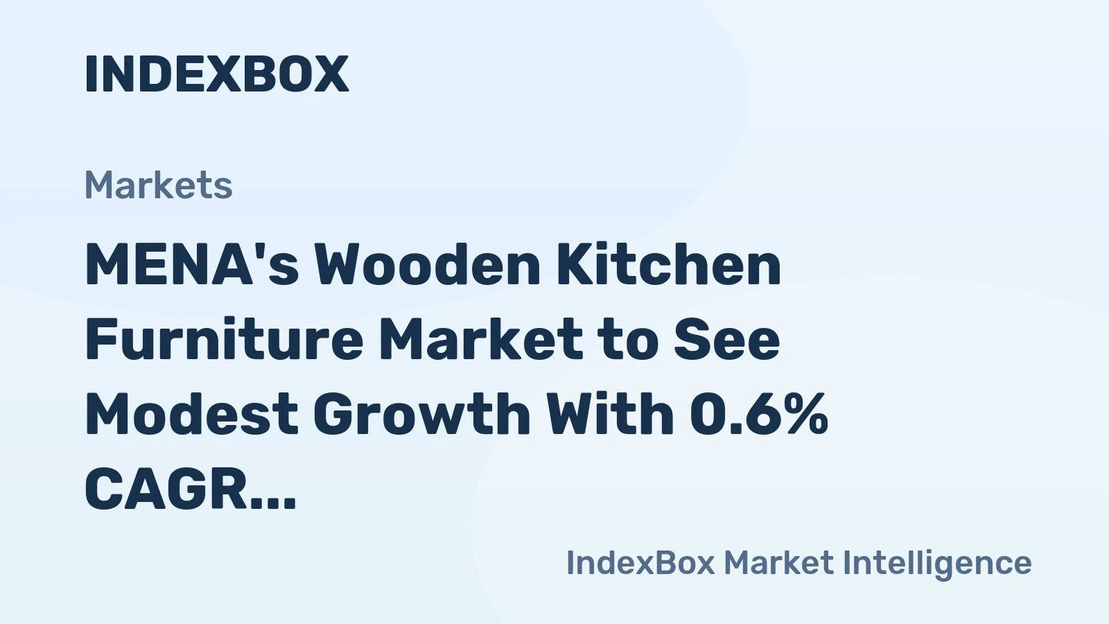 MENA's Wooden Kitchen Furniture Market to See Modest Growth With 0.6% CAGR Through 2035