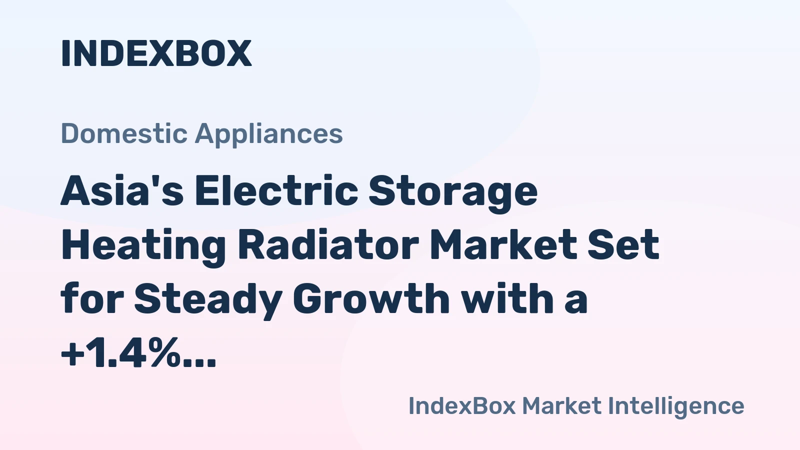 Asia's Electric Storage Heating Radiator Market Set for Steady Growth with a +1.4% Volume CAGR