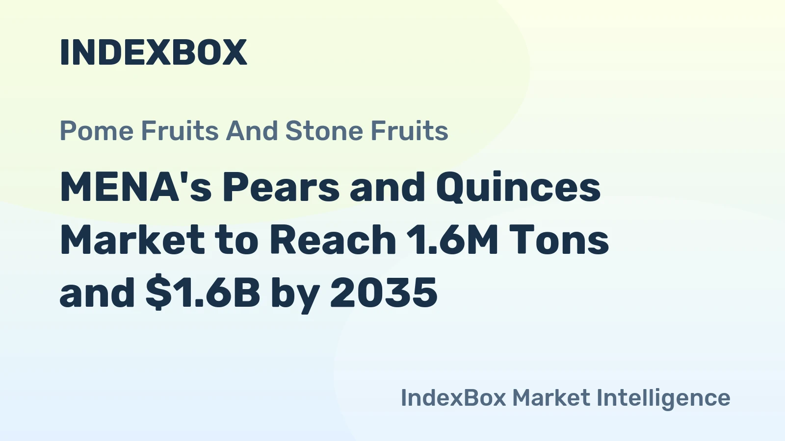 MENA's Pears and Quinces Market to Reach 1.6M Tons and $1.6B by 2035