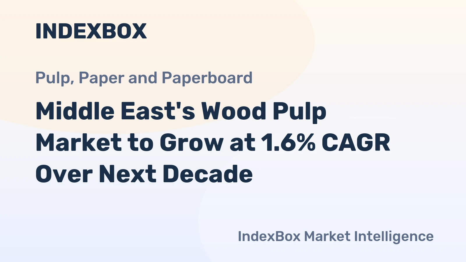 Middle East's Wood Pulp Market to Grow at 1.6% CAGR Over Next Decade