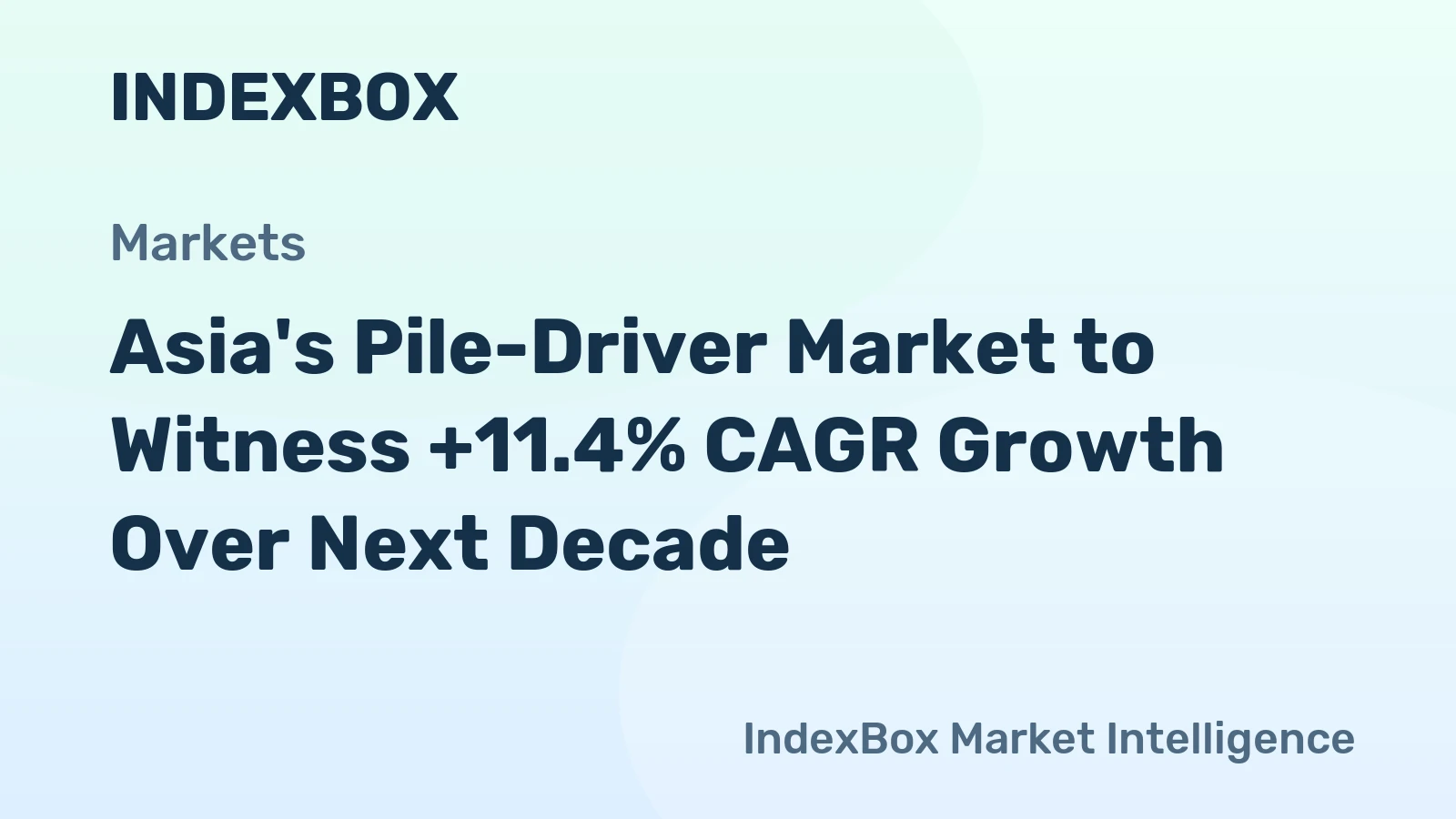 Asia's Pile-Driver Market to Witness +11.4% CAGR Growth Over Next Decade