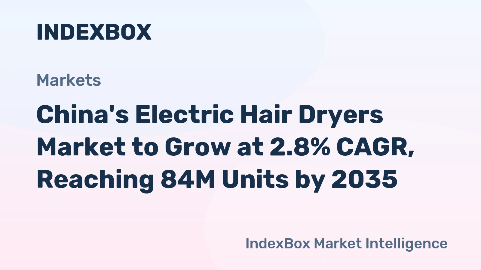 China's Electric Hair Dryers Market to Grow at 2.8% CAGR, Reaching 84M Units by 2035