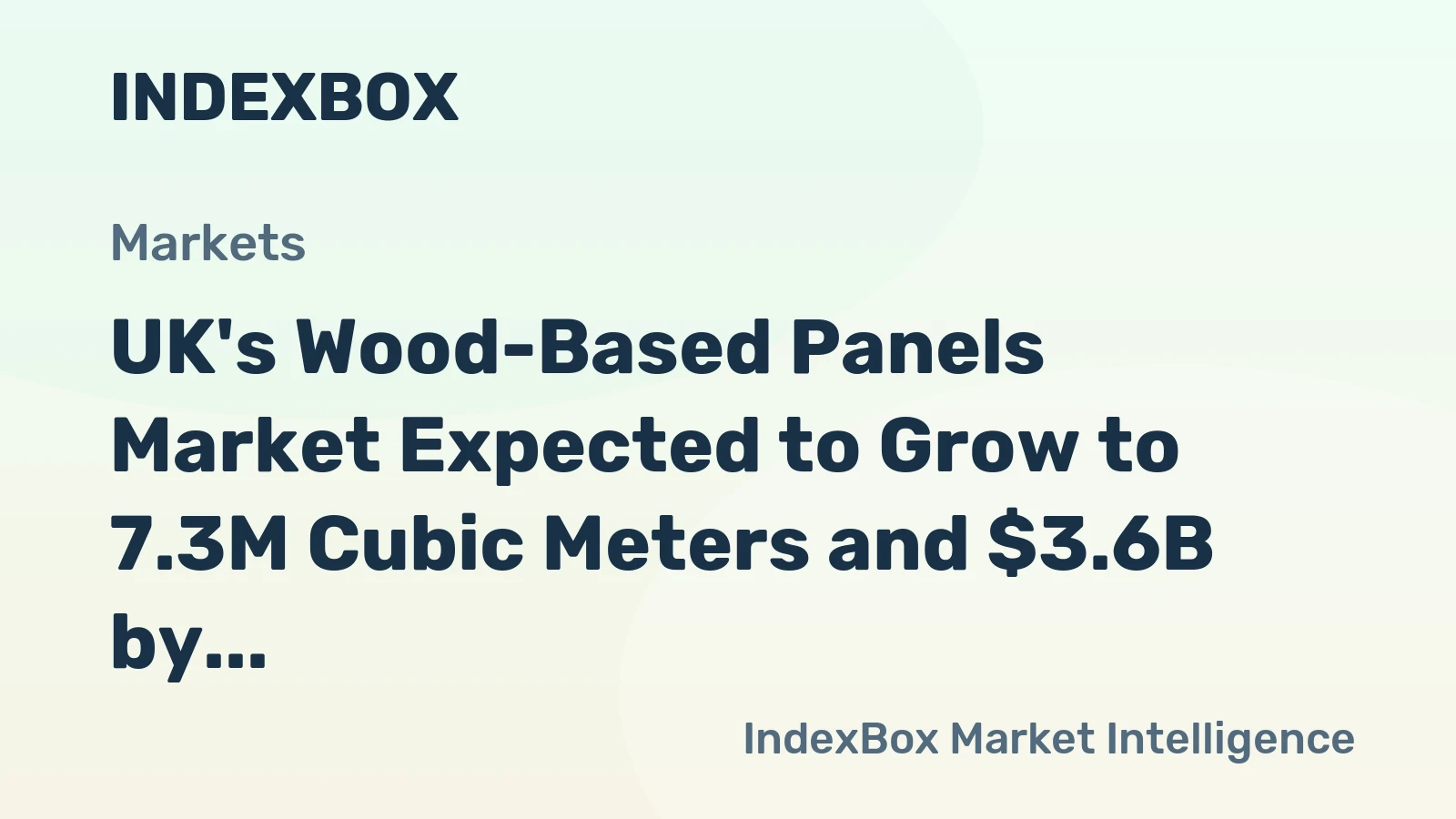 UK's Wood-Based Panels Market Expected to Grow to 7.3M Cubic Meters and $3.6B by 2035