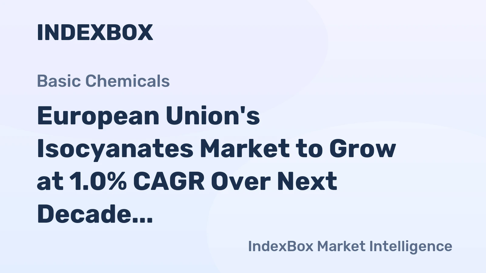 European Union's Isocyanates Market to Grow at 1.0% CAGR Over Next Decade