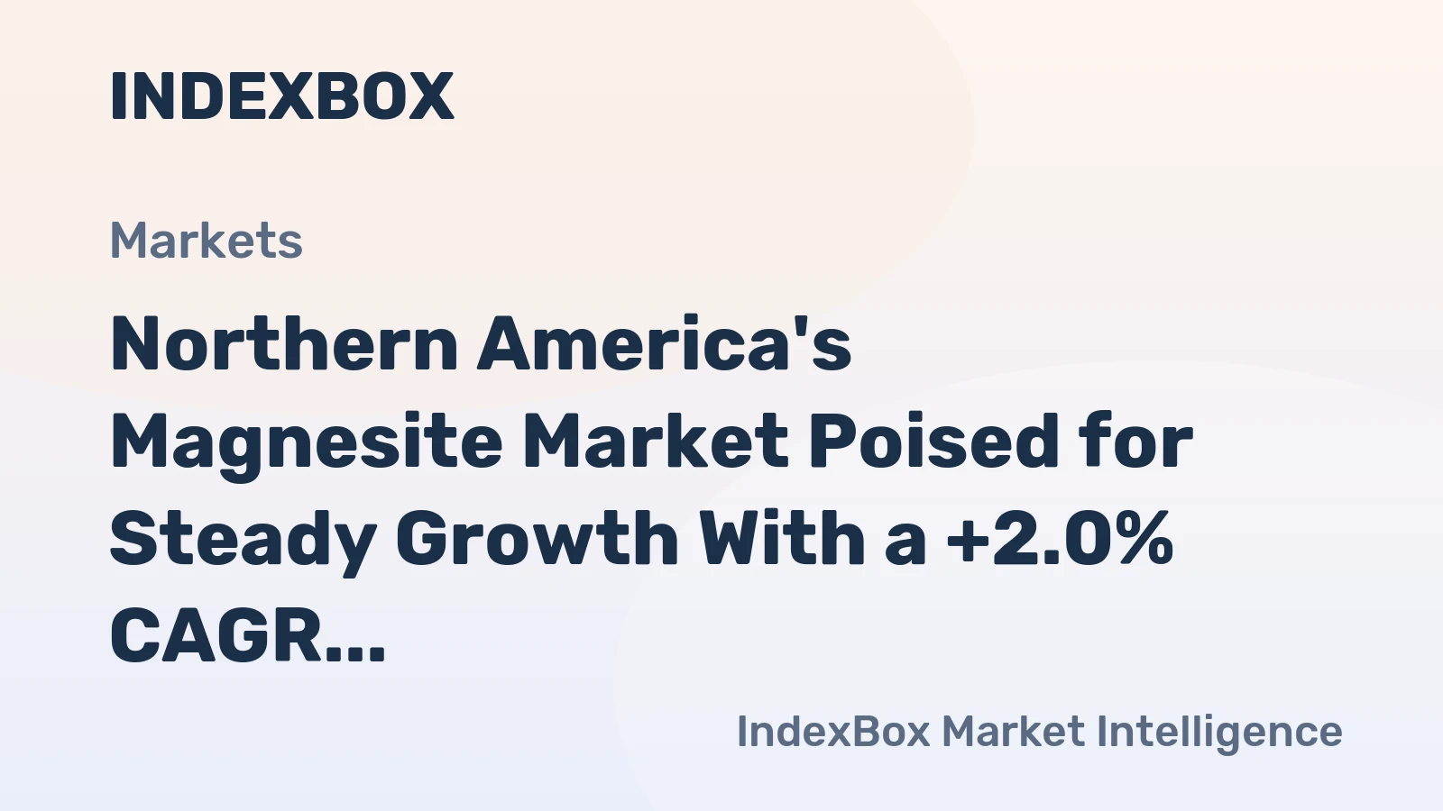 Northern America's Magnesite Market Poised for Steady Growth With a +2.0% CAGR in Value Through 2035