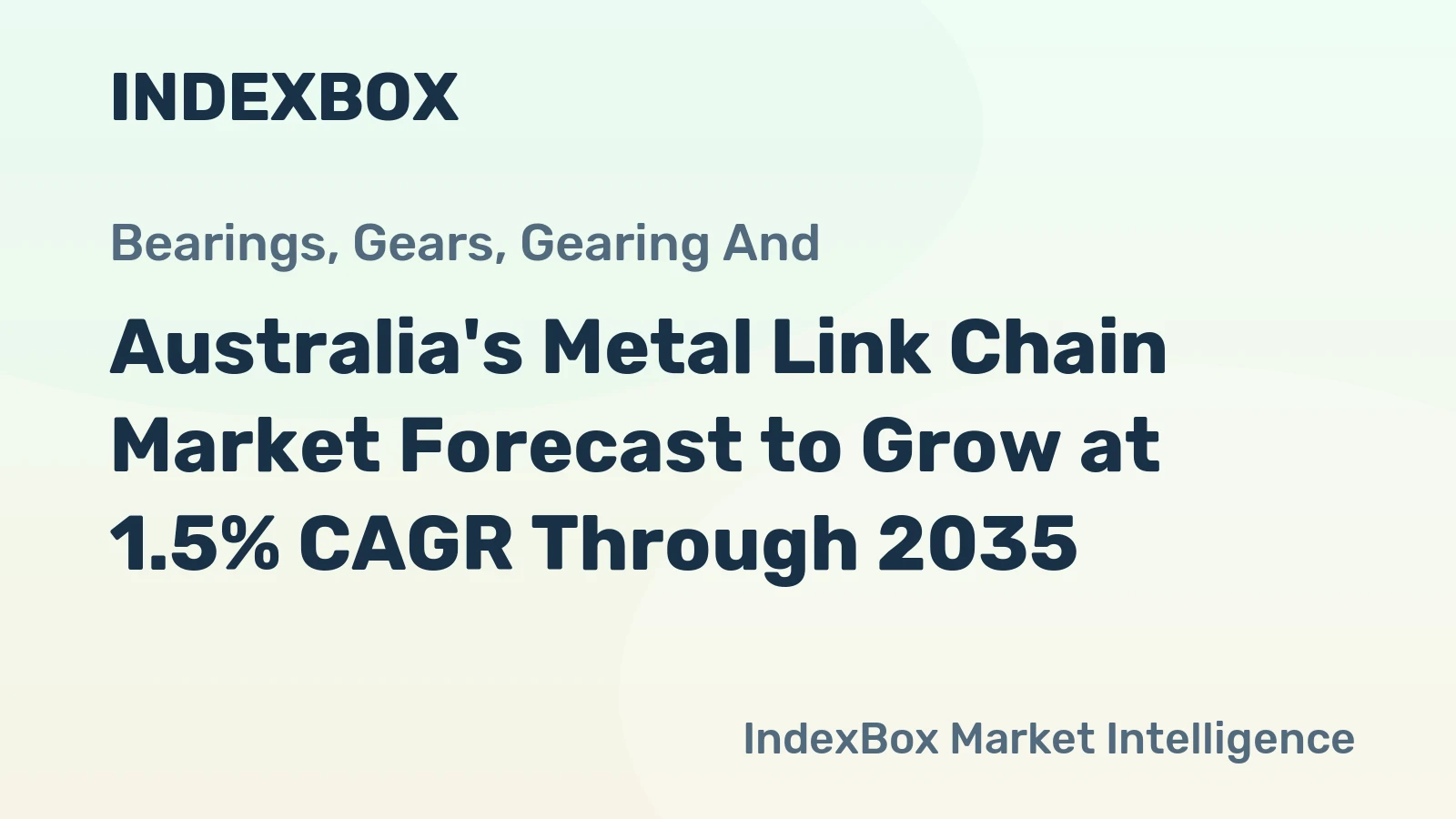 Australia's Metal Link Chain Market Forecast to Grow at 1.5% CAGR Through 2035