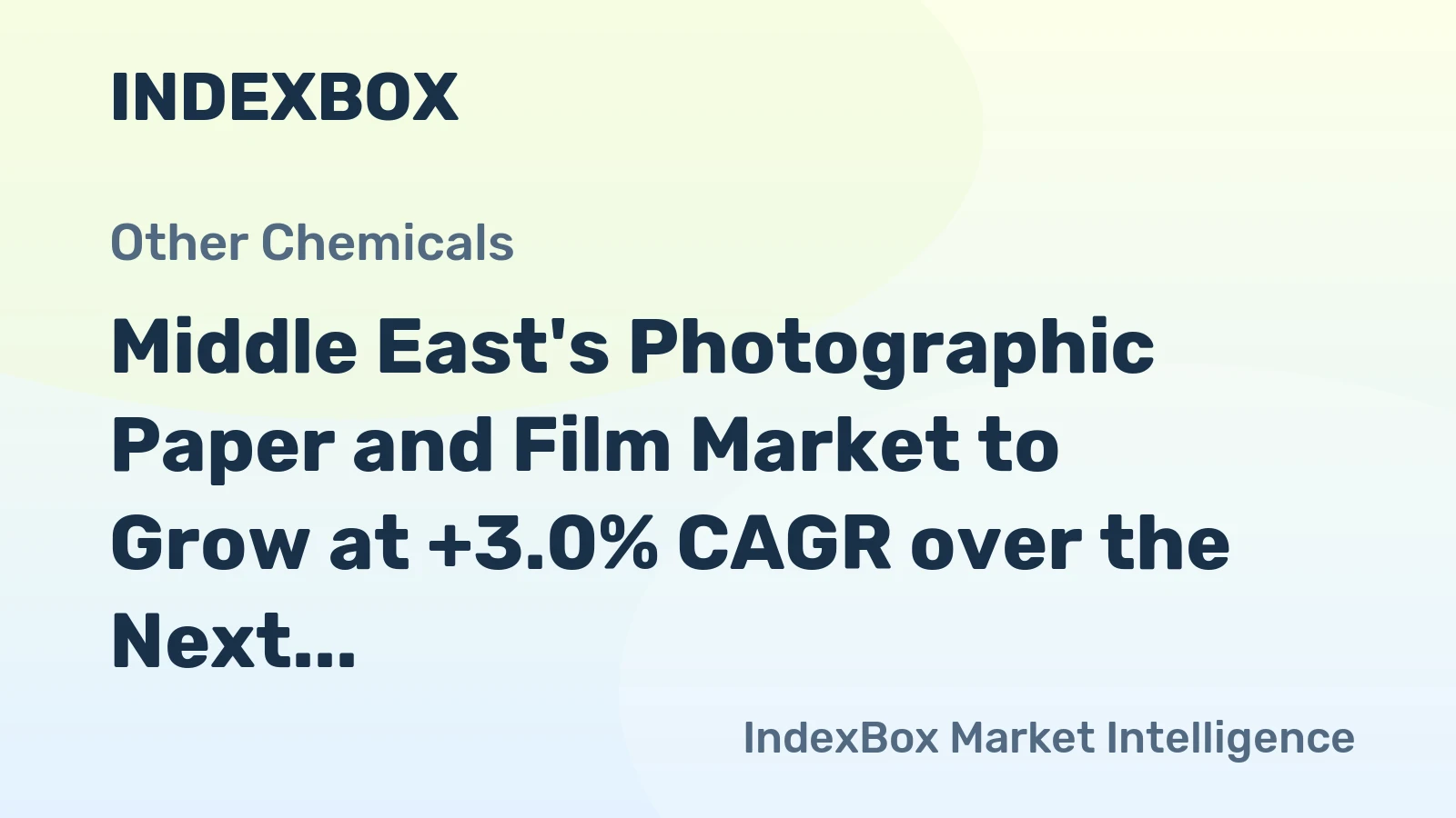 Middle East's Photographic Paper and Film Market to Grow at +3.0% CAGR over the Next Decade