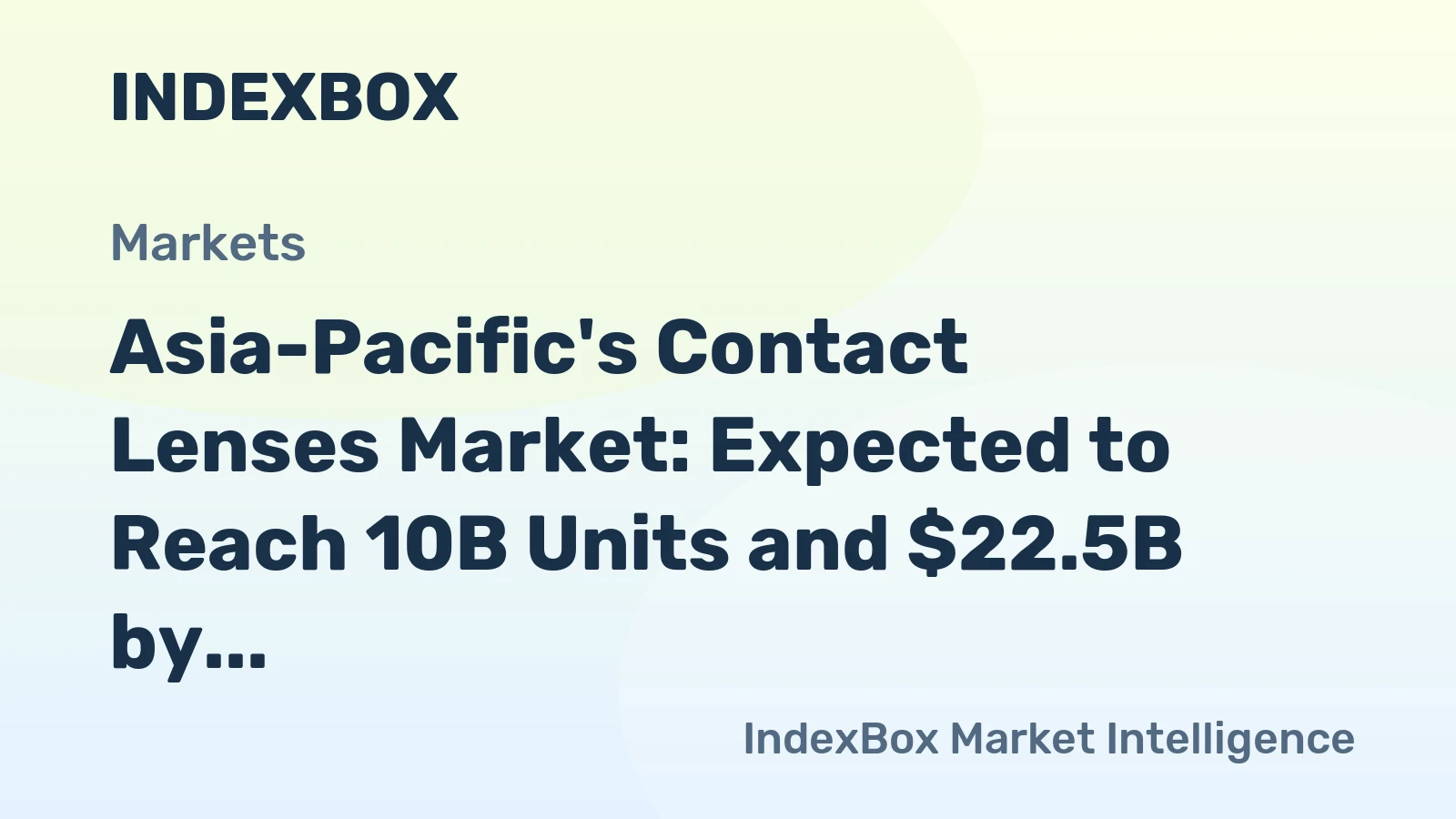 Asia-Pacific's Contact Lenses Market: Expected to Reach 10B Units and $22.5B by 2035