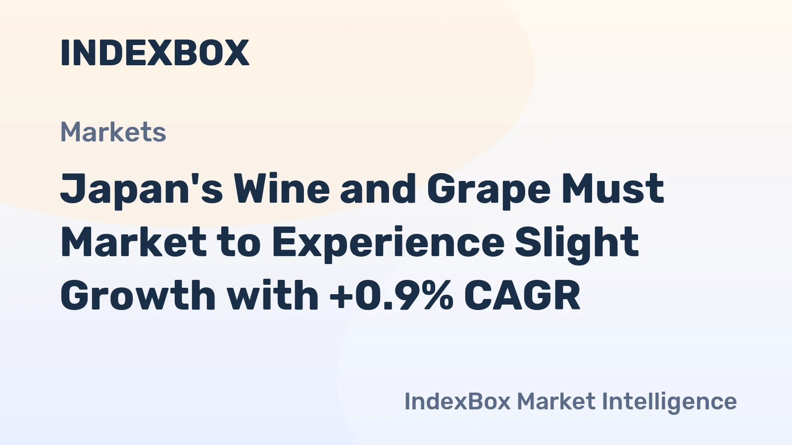 Japan's Wine and Grape Must Market to Experience Slight Growth with +0.9% CAGR