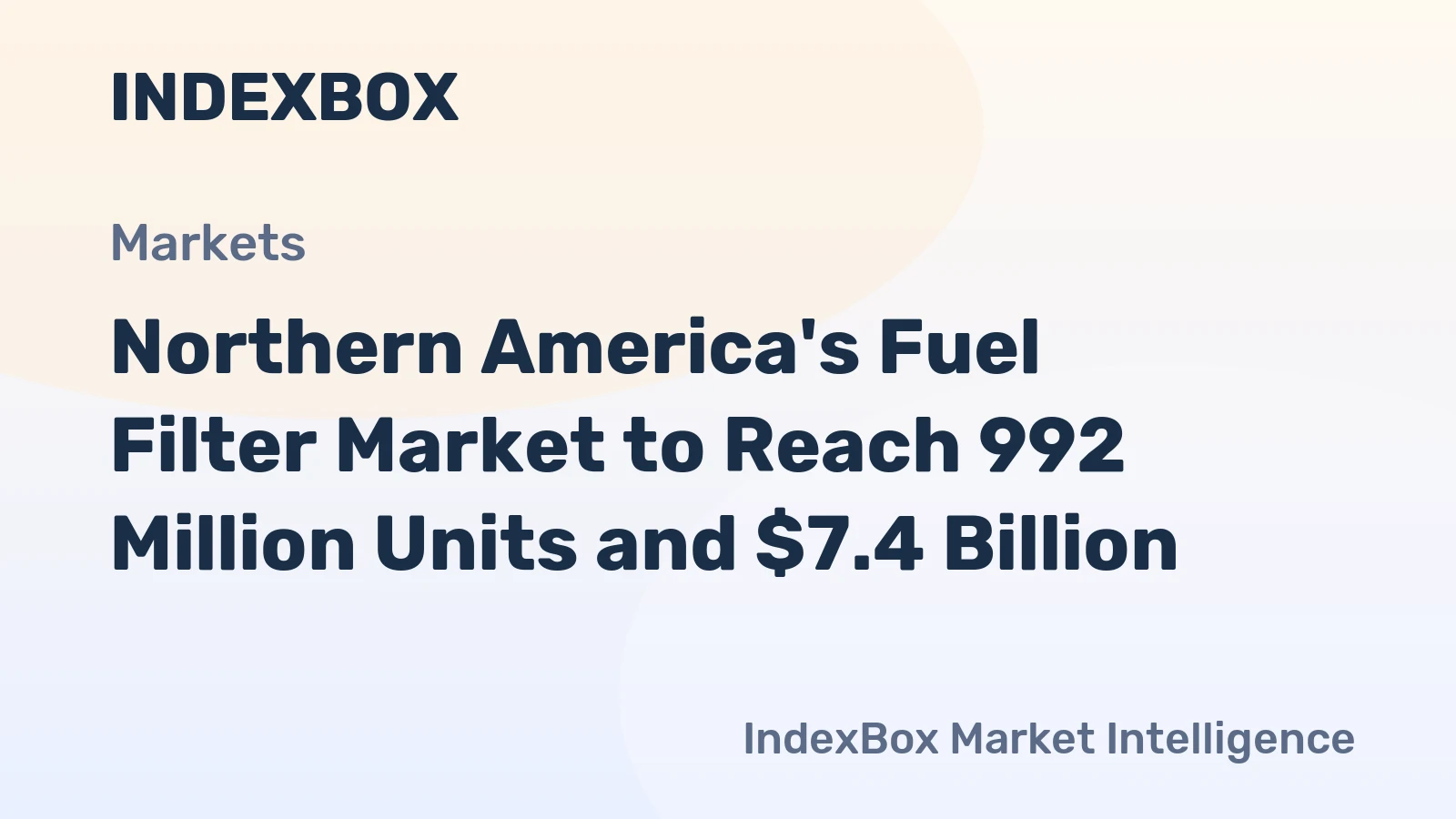 Northern America's Fuel Filter Market to Reach 992 Million Units and $7.4 Billion