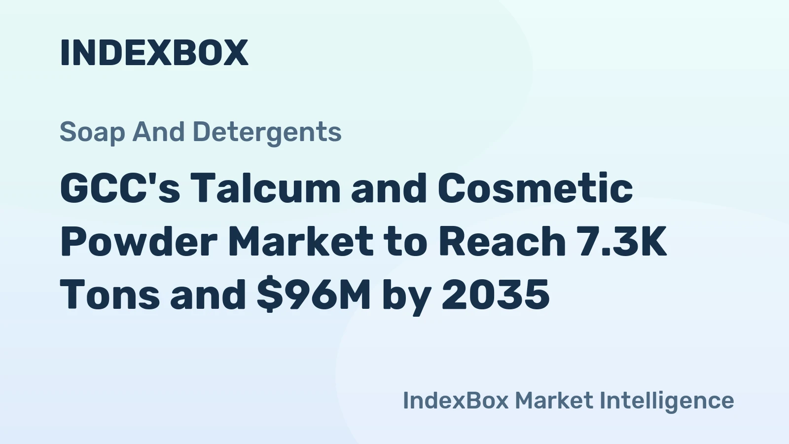 GCC's Talcum and Cosmetic Powder Market to Reach 7.3K Tons and $96M by 2035
