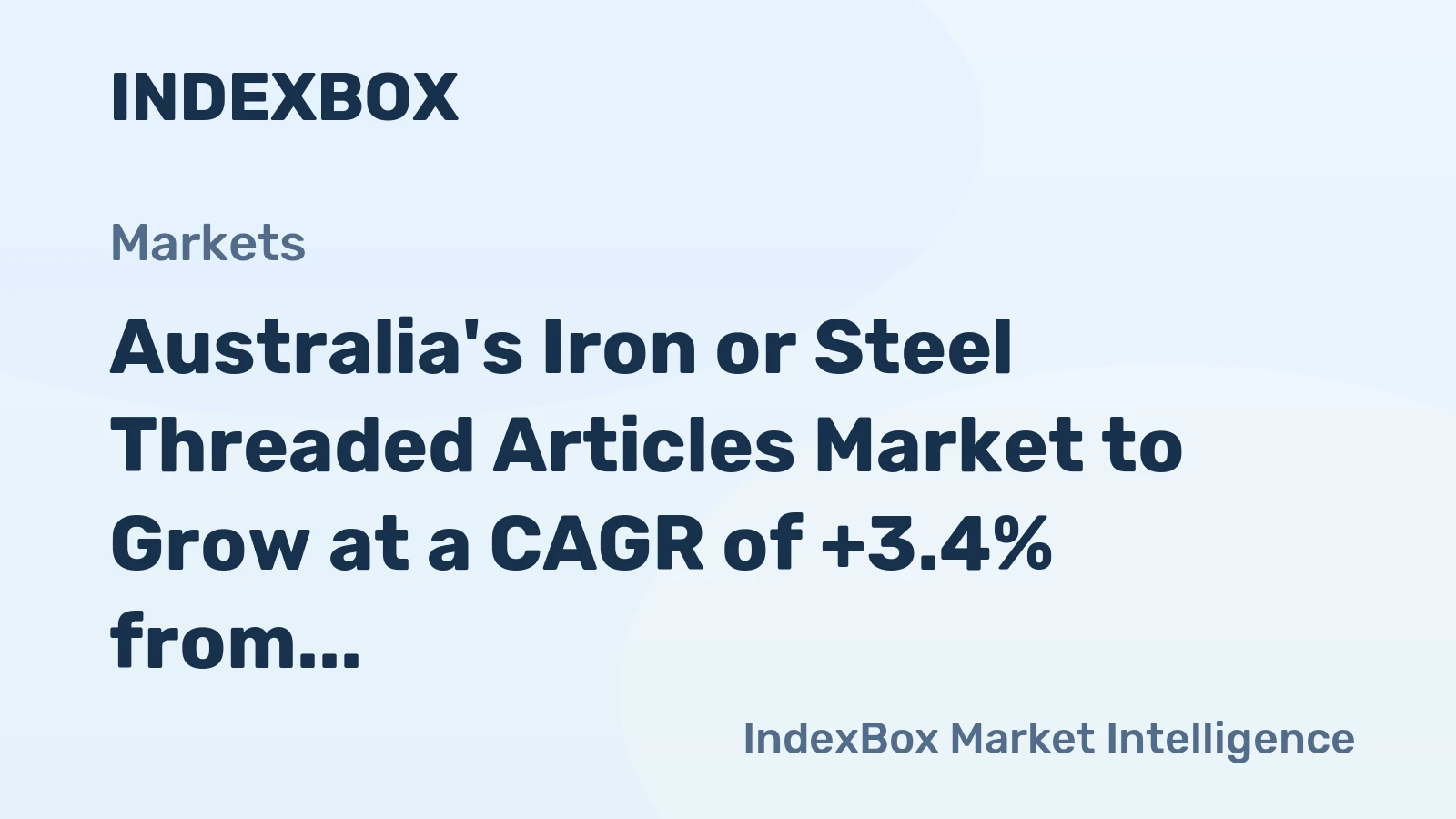 Australia's Iron or Steel Threaded Articles Market to Grow at a CAGR of +3.4% from 2024 to 2035