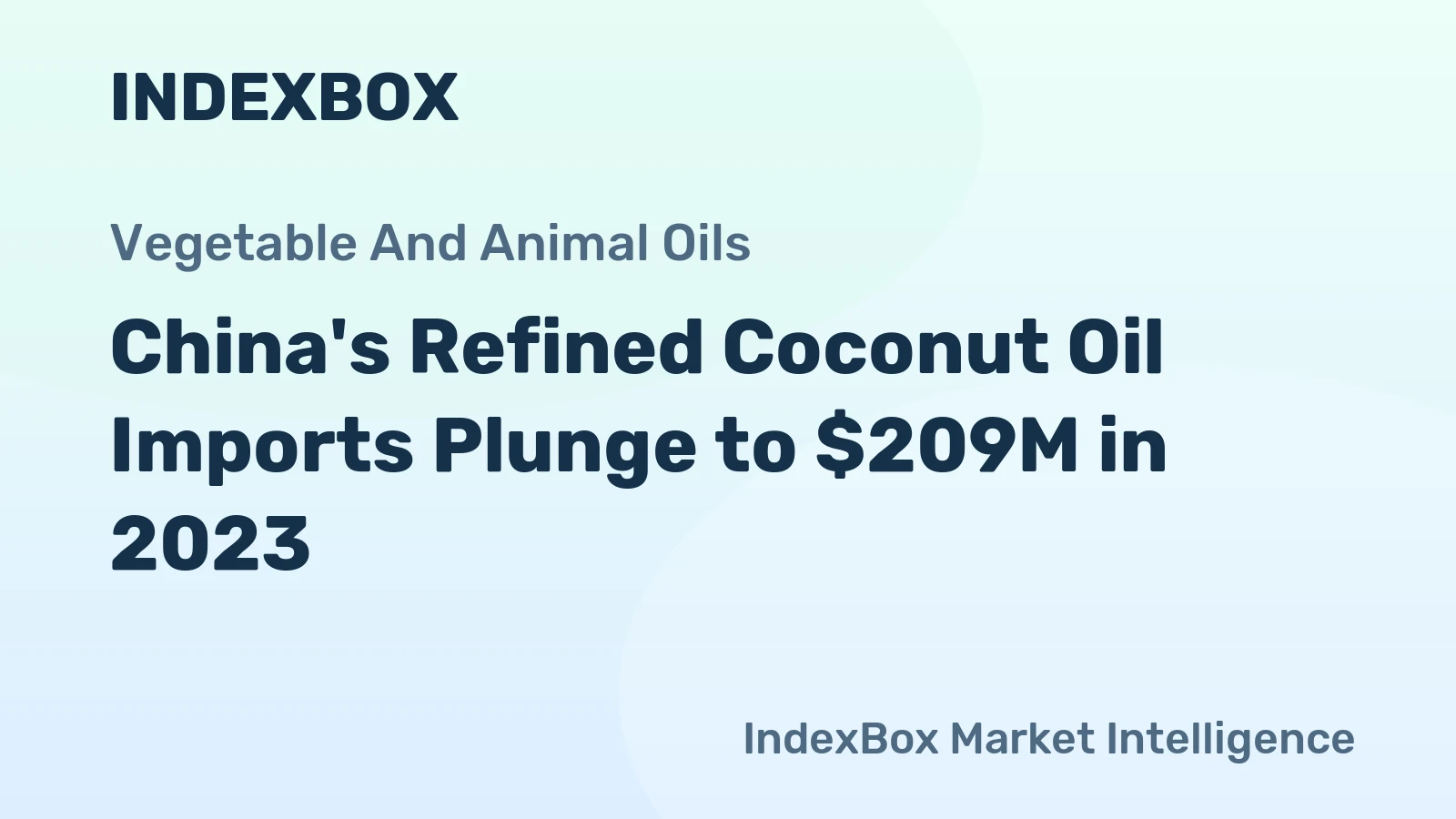 China's Refined Coconut Oil Imports Plunge to $209M in 2023