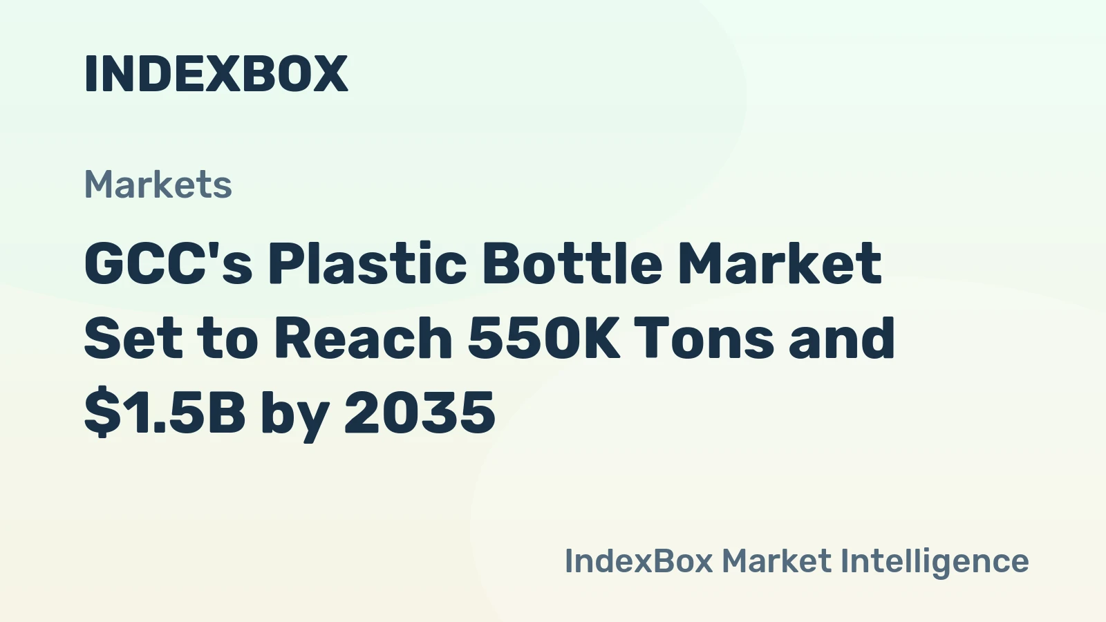 GCC's Plastic Bottle Market Set to Reach 550K Tons and $1.5B by 2035