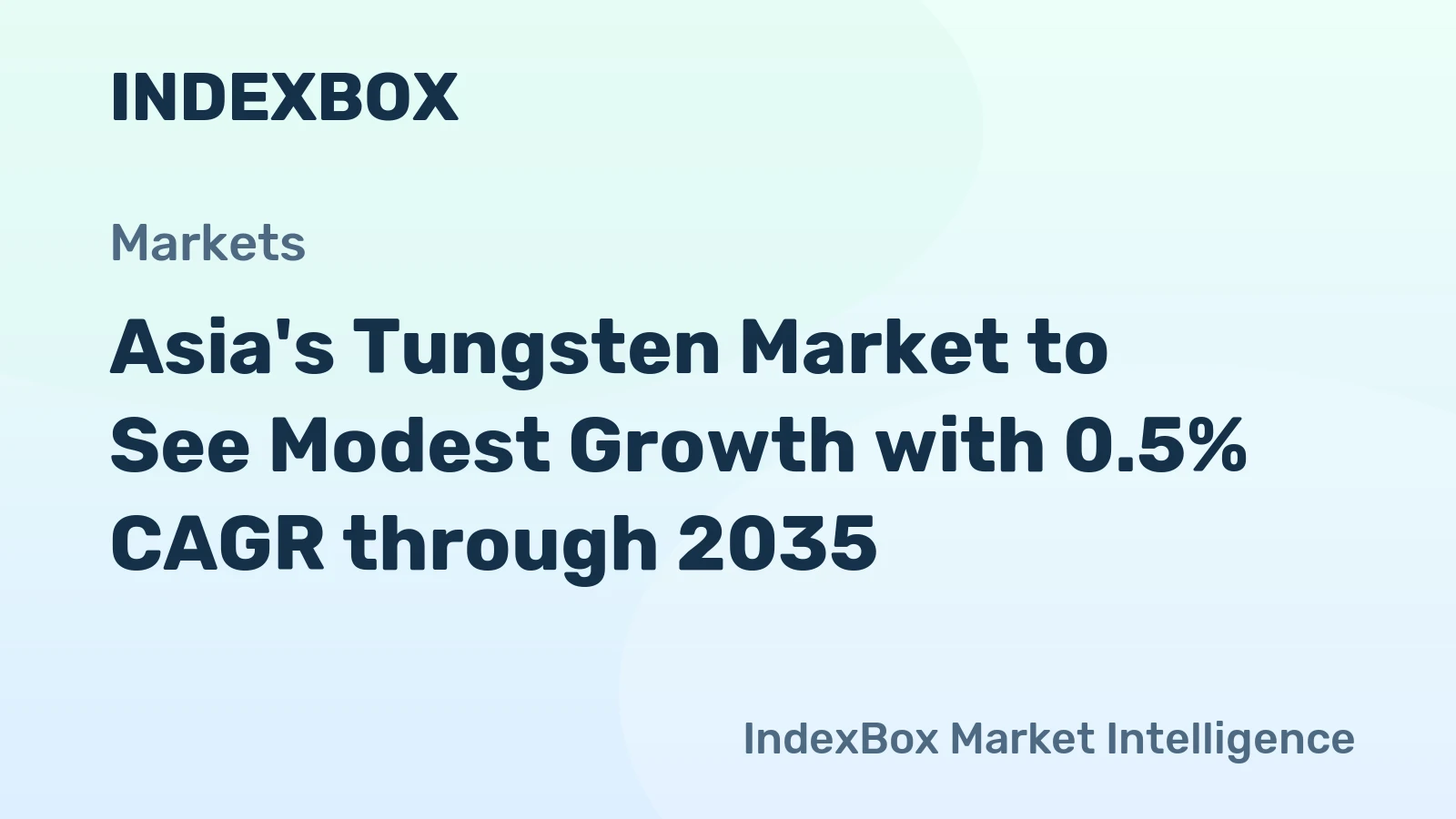 Asia's Tungsten Market to See Modest Growth with 0.5% CAGR through 2035