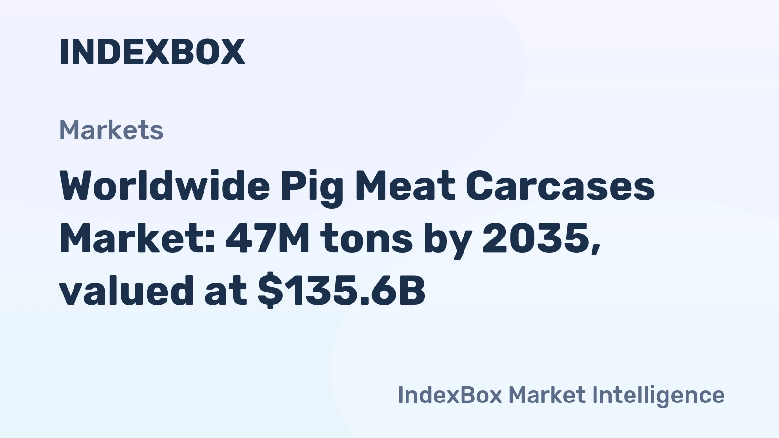 Worldwide Pig Meat Carcases Market: 47M tons by 2035, valued at $135.6B
