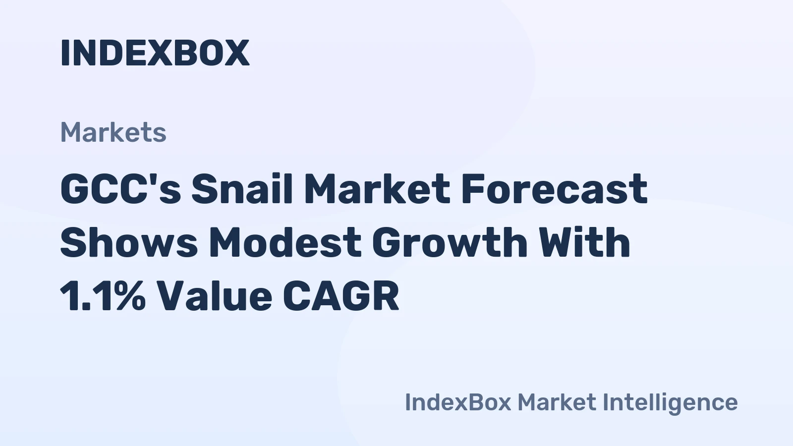 GCC's Snail Market Forecast Shows Modest Growth With 1.1% Value CAGR