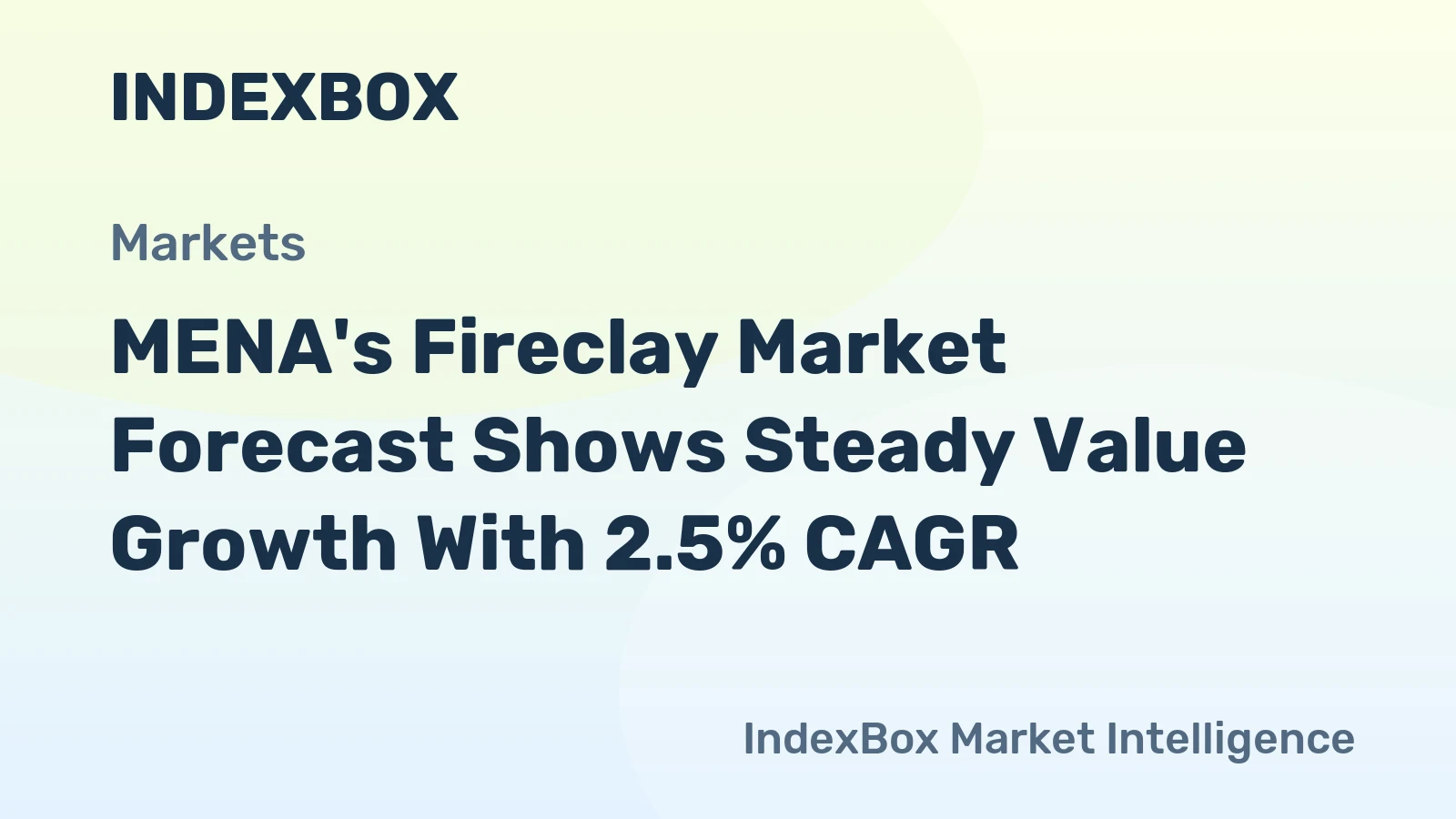 MENA's Fireclay Market Forecast Shows Steady Value Growth With 2.5% CAGR