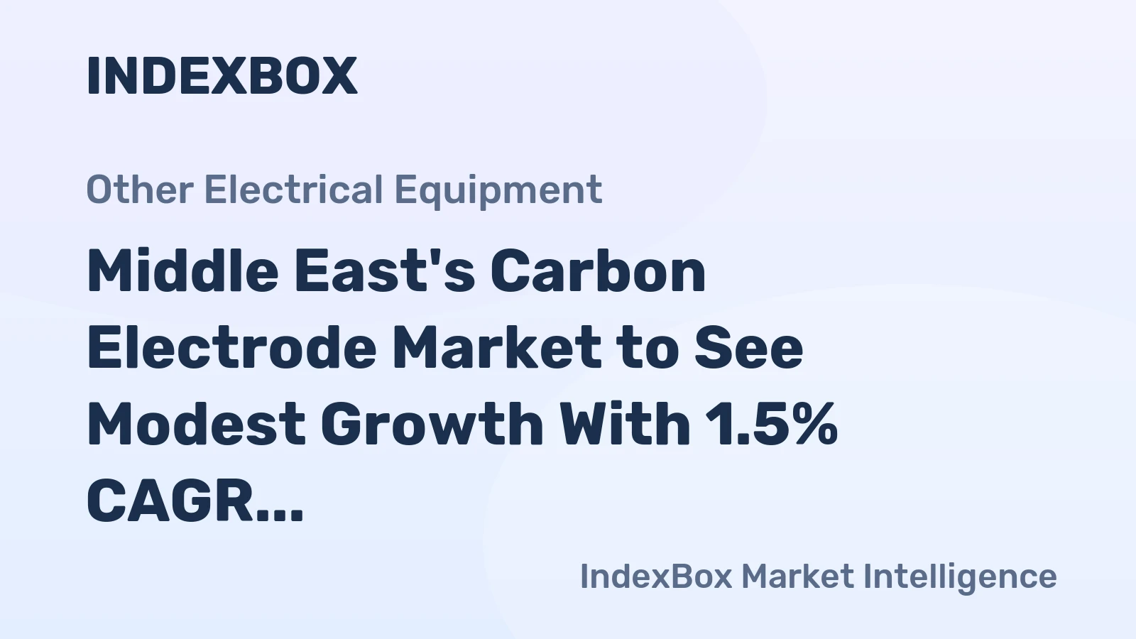 Middle East's Carbon Electrode Market to See Modest Growth With 1.5% CAGR Through 2035