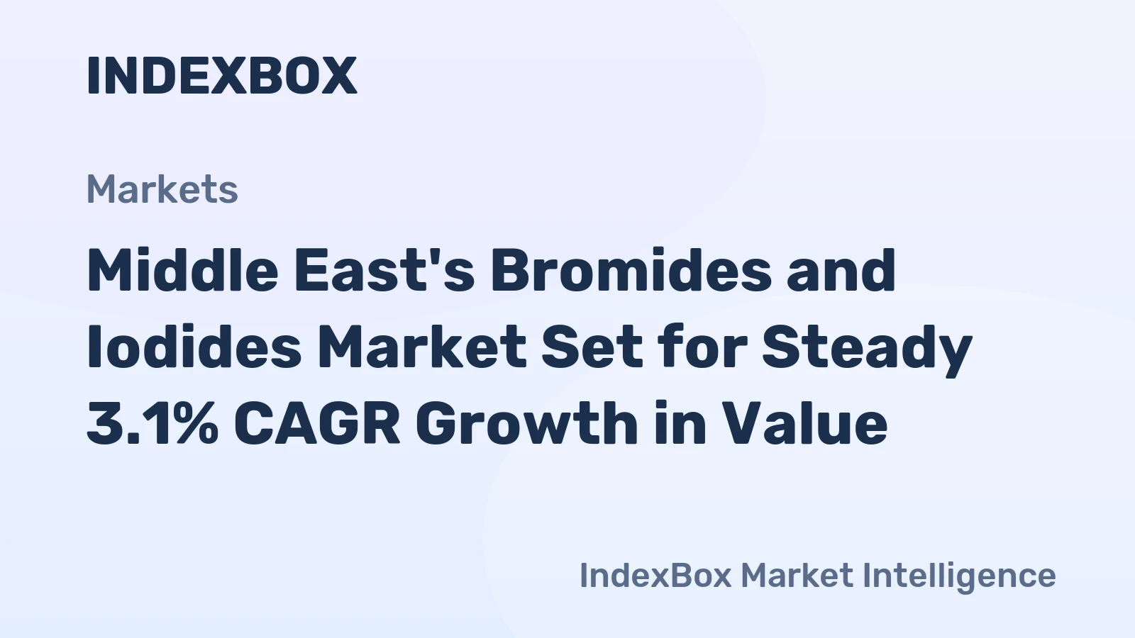 Middle East's Bromides and Iodides Market Set for Steady 3.1% CAGR Growth in Value