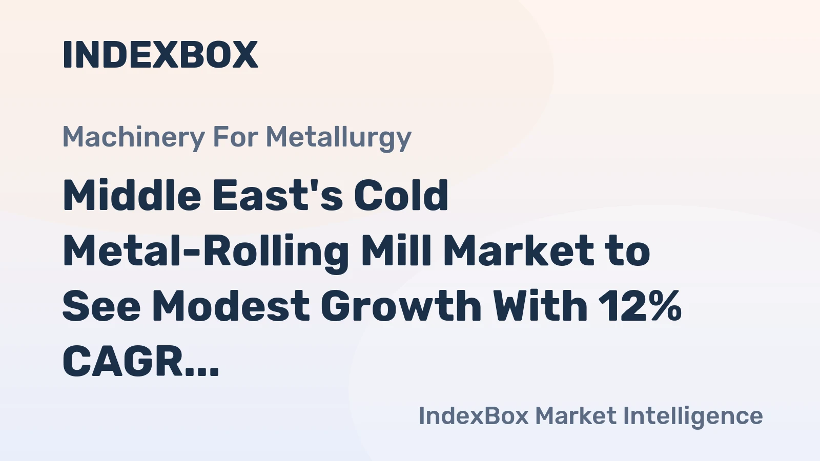 Middle East's Cold Metal-Rolling Mill Market to See Modest Growth With 12% CAGR Through 2035