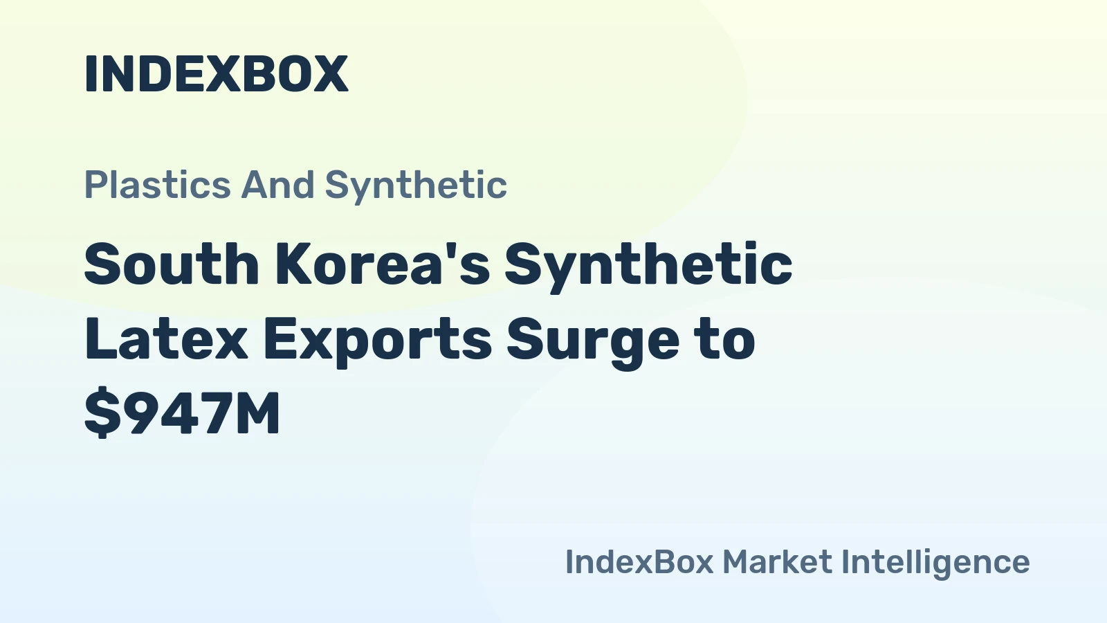 South Korea's Synthetic Latex Exports Surge to $947M