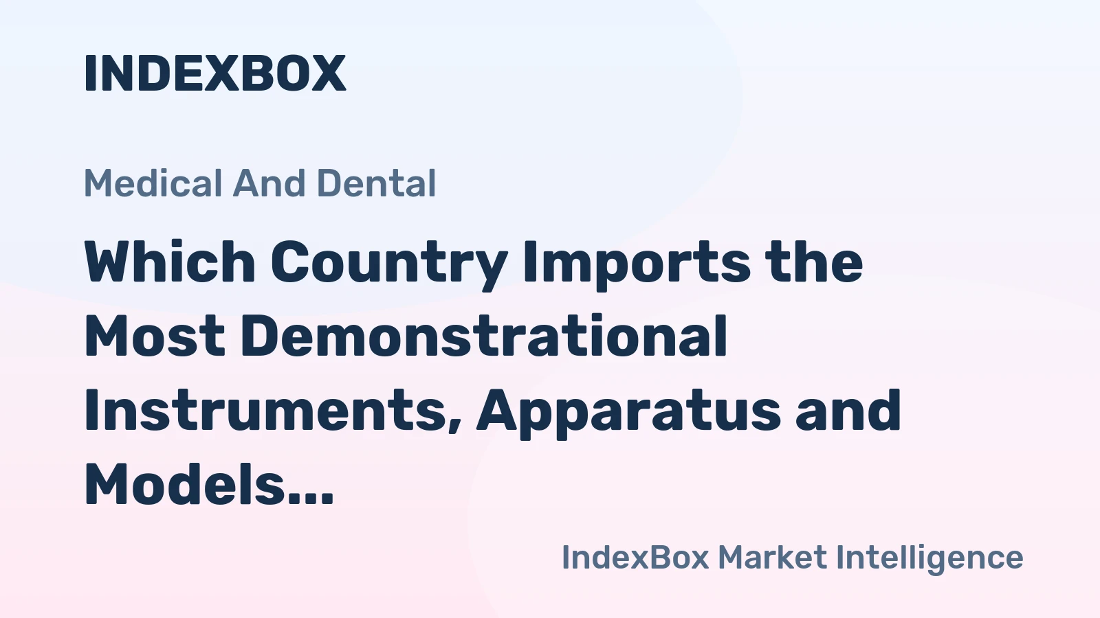 Which Country Imports the Most Demonstrational Instruments, Apparatus and Models in the World?