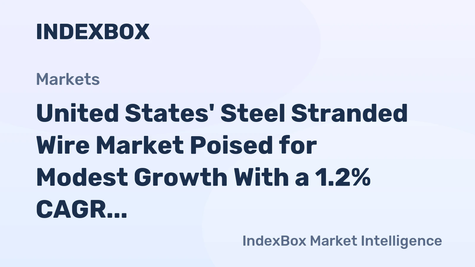 United States' Steel Stranded Wire Market Poised for Modest Growth With a 1.2% CAGR in Value