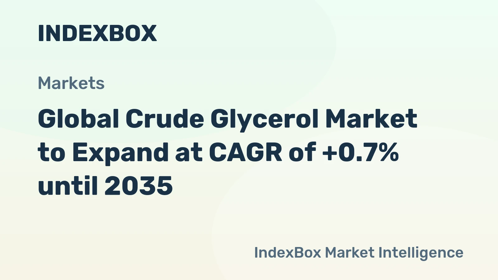 Global Crude Glycerol Market to Expand at CAGR of +0.7% until 2035