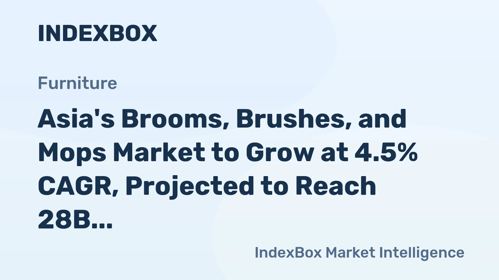 Asia's Brooms, Brushes, and Mops Market to Grow at 4.5% CAGR, Projected to Reach 28B Units by 2035