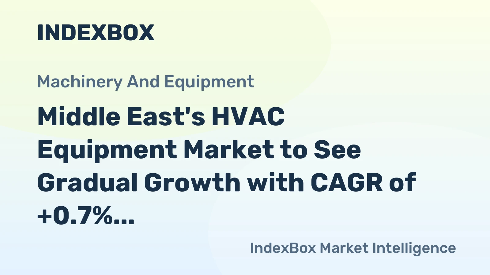 Middle East's HVAC Equipment Market to See Gradual Growth with CAGR of +0.7% from 2024 to 2035