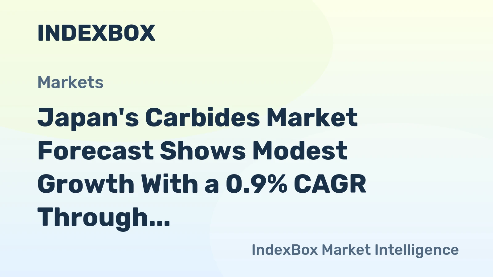 Japan's Carbides Market Forecast Shows Modest Growth With a 0.9% CAGR Through 2035