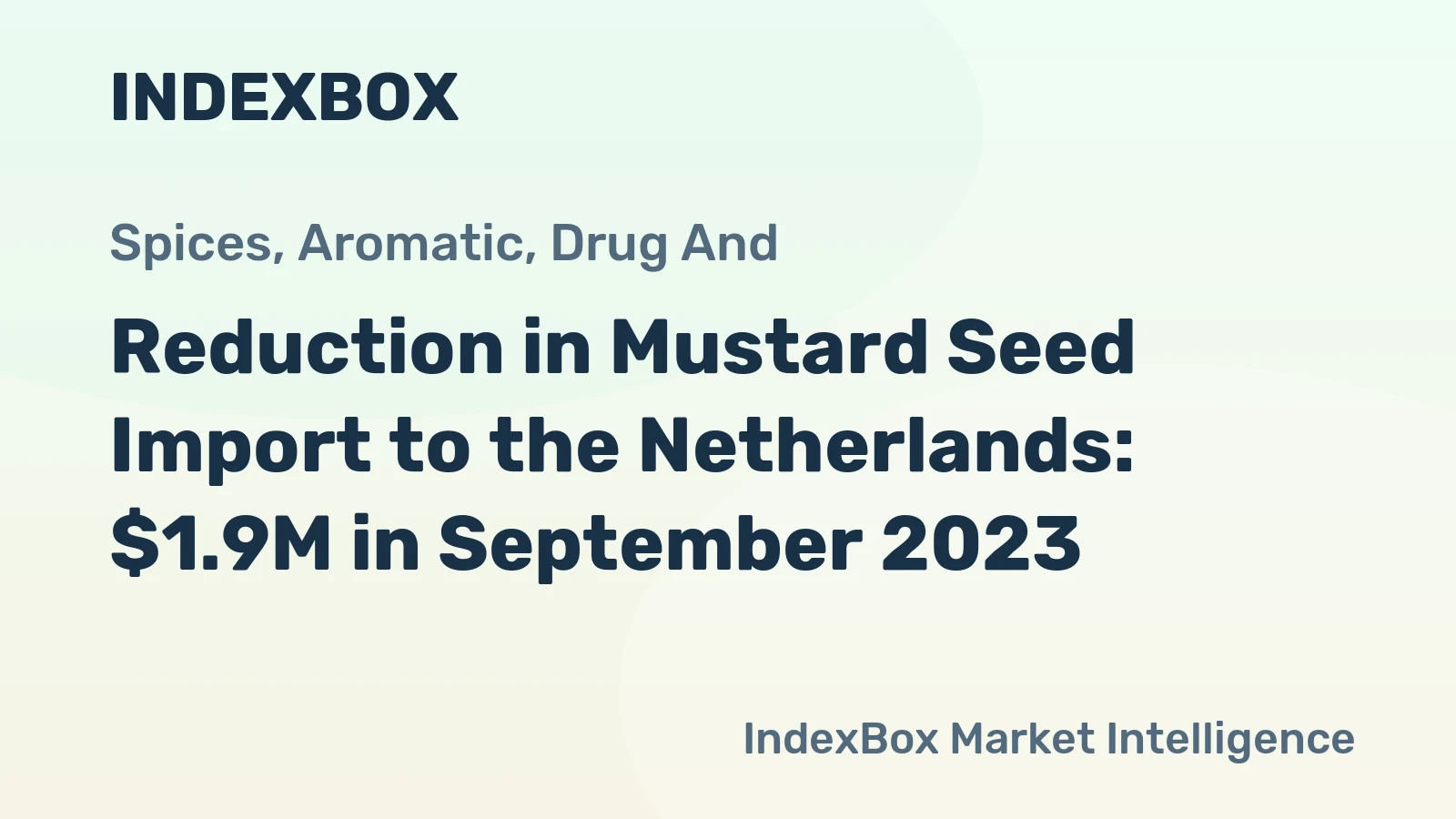 Reduction in Mustard Seed Import to the Netherlands: $1.9M in September 2023