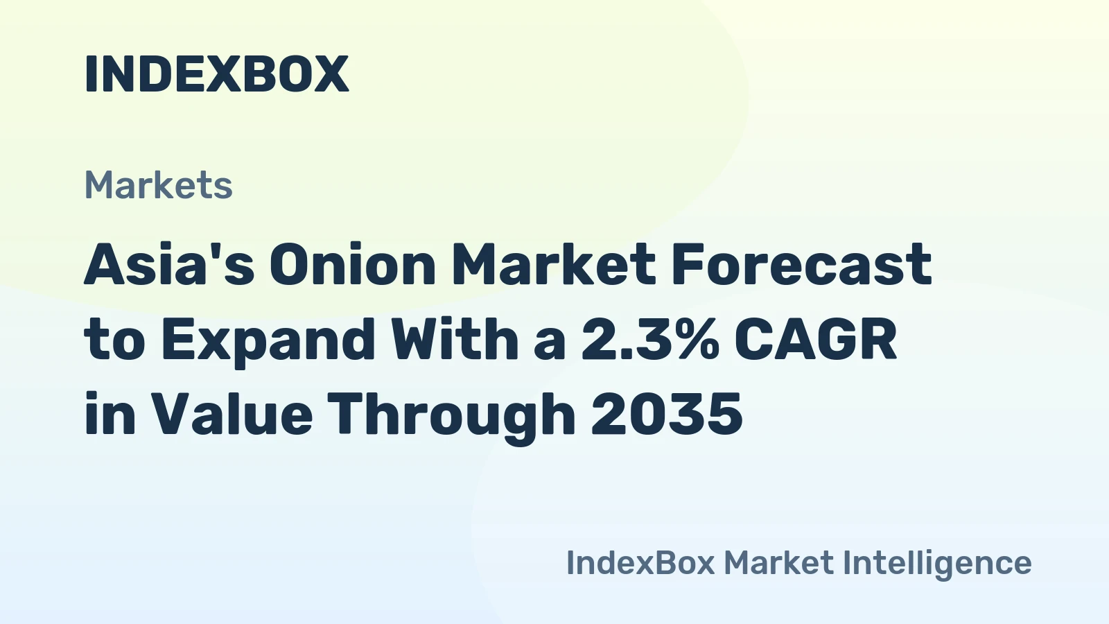 Asia's Onion Market Forecast to Expand With a 2.3% CAGR in Value Through 2035