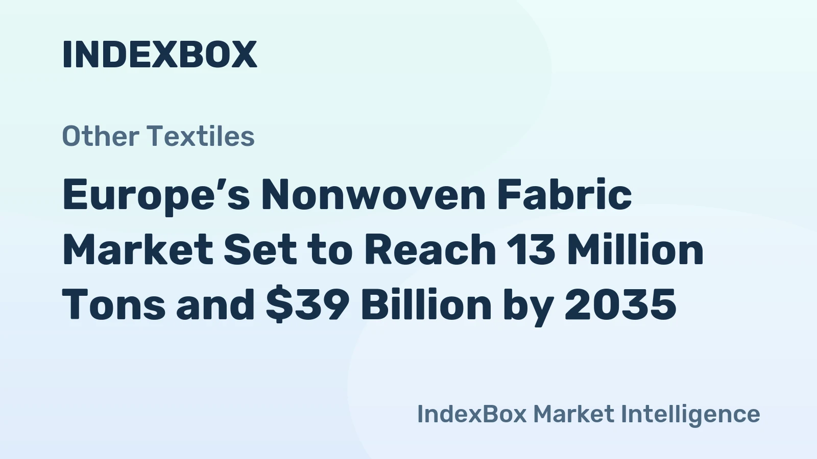 Europe’s Nonwoven Fabric Market Set to Reach 13 Million Tons and $39 Billion by 2035
