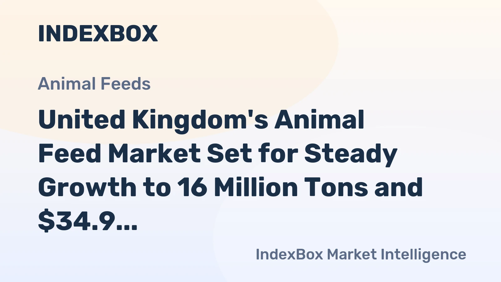 United Kingdom's Animal Feed Market Set for Steady Growth to 16 Million Tons and $34.9 Billion