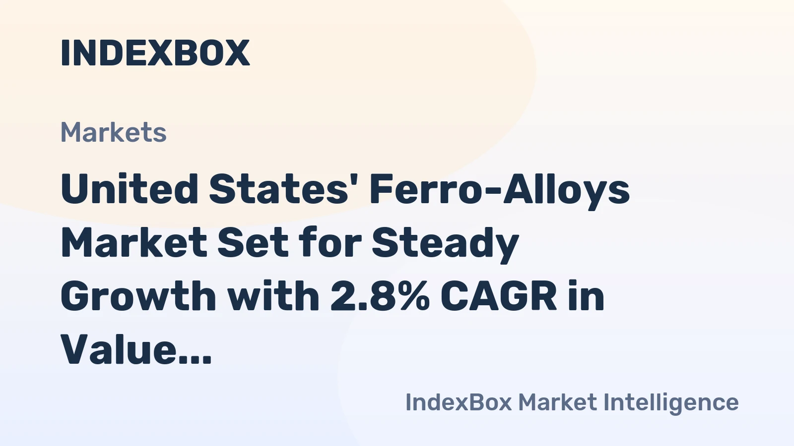 United States' Ferro-Alloys Market Set for Steady Growth with 2.8% CAGR in Value Through 2035