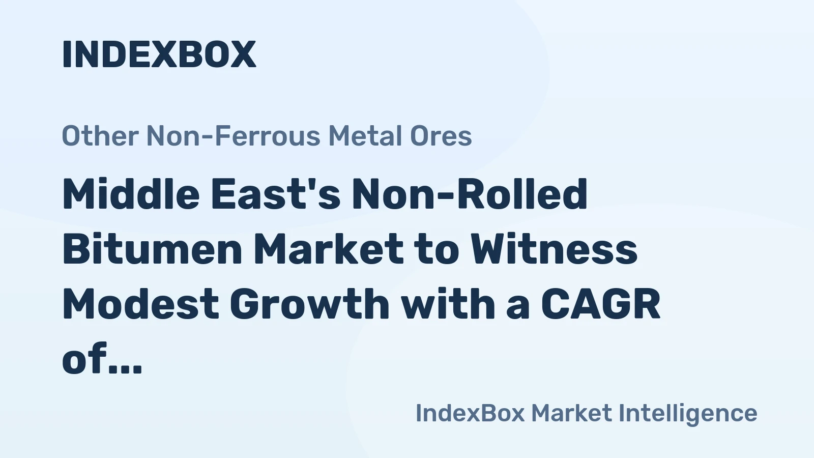 Middle East's Non-Rolled Bitumen Market to Witness Modest Growth with a CAGR of +0.6% Over Next Decade