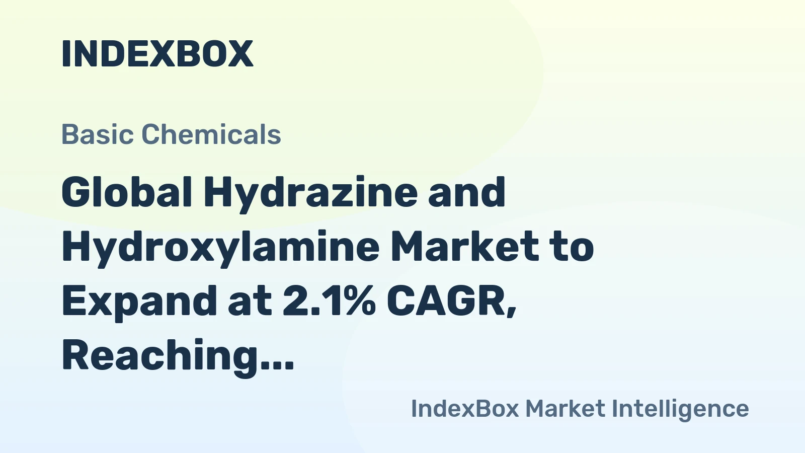 Global Hydrazine and Hydroxylamine Market to Expand at 2.1% CAGR, Reaching $528M by 2035