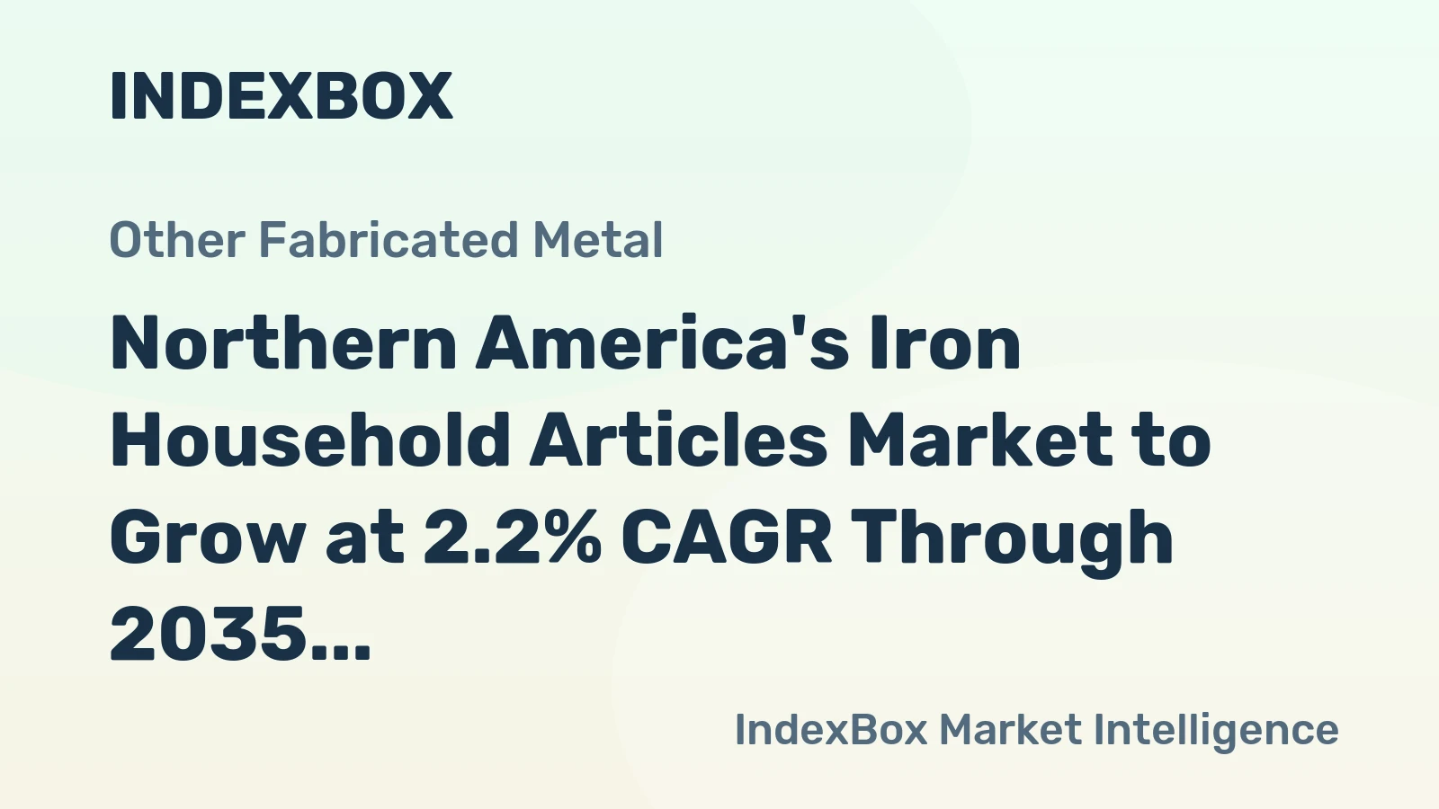 Northern America's Iron Household Articles Market to Grow at 2.2% CAGR Through 2035