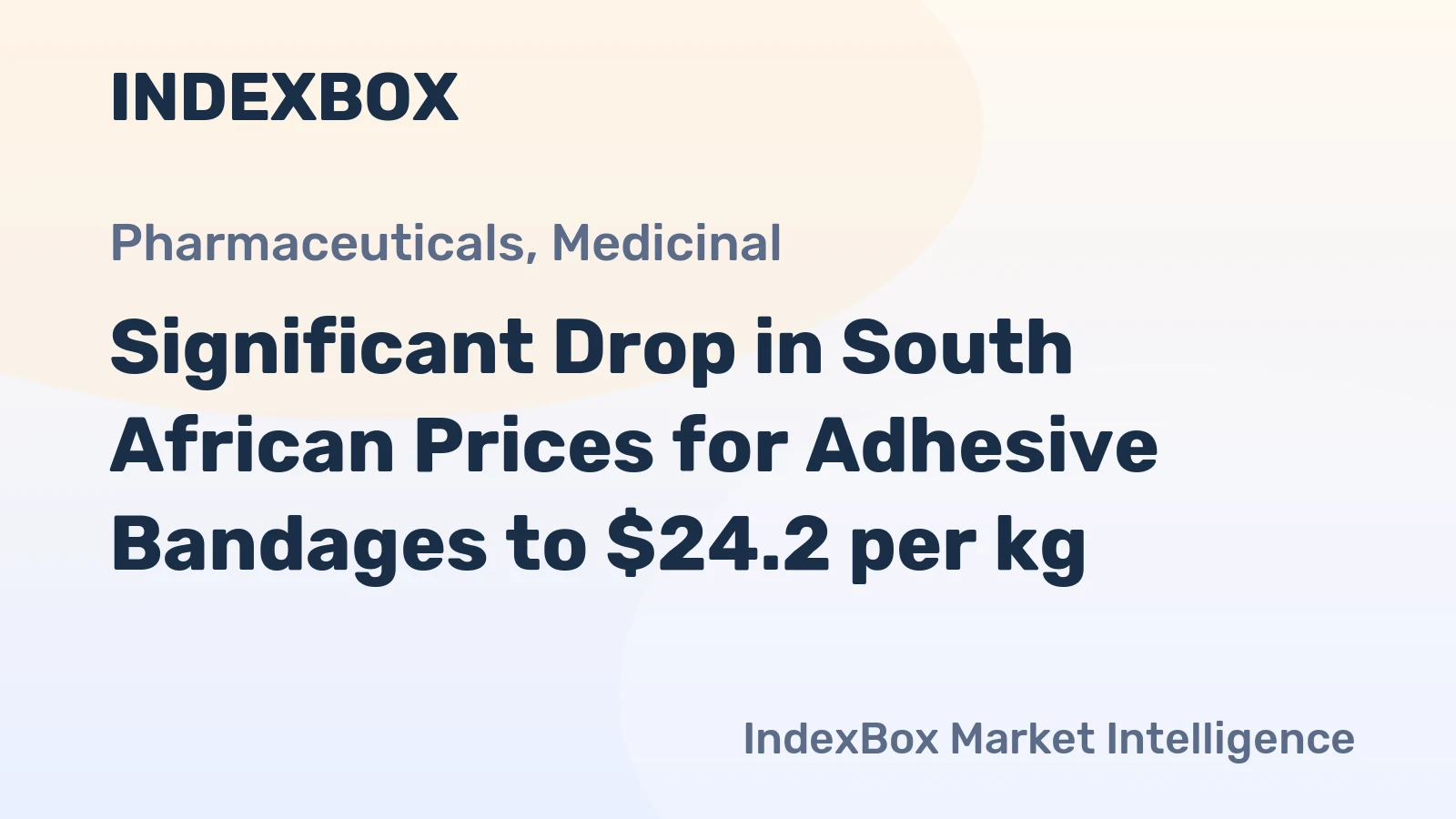 Significant Drop in South African Prices for Adhesive Bandages to $24.2 per kg