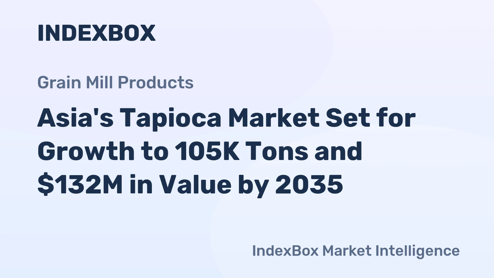 Asia's Tapioca Market Set for Growth to 105K Tons and $132M in Value by 2035