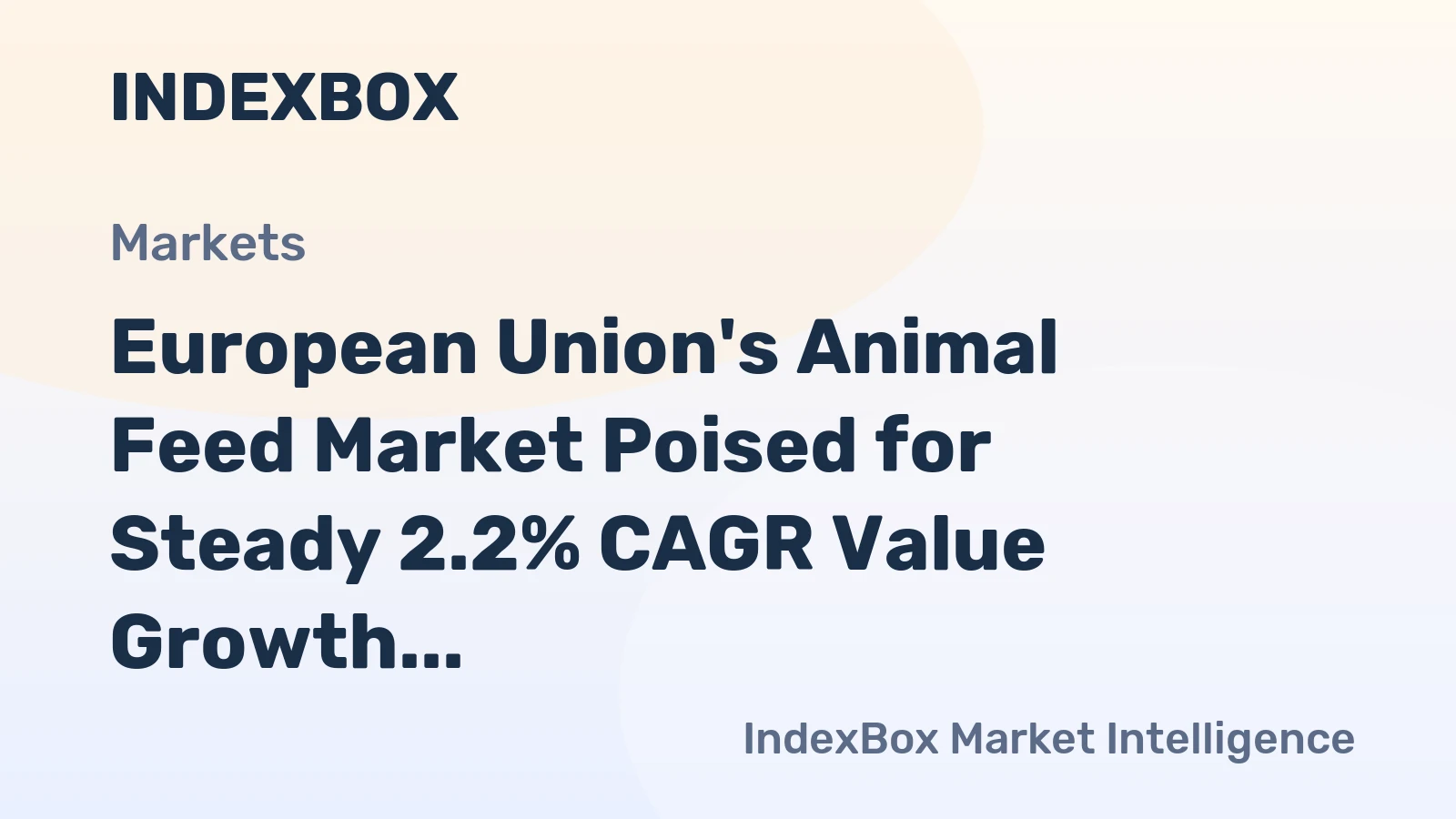 European Union's Animal Feed Market Poised for Steady 2.2% CAGR Value Growth Through 2035