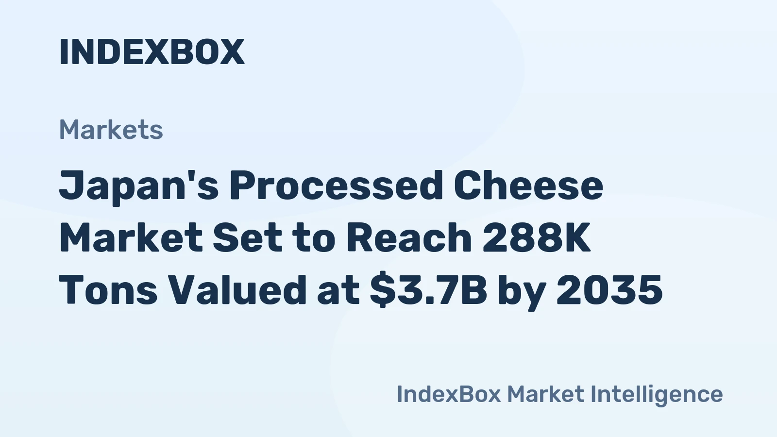 Japan's Processed Cheese Market Set to Reach 288K Tons Valued at $3.7B by 2035